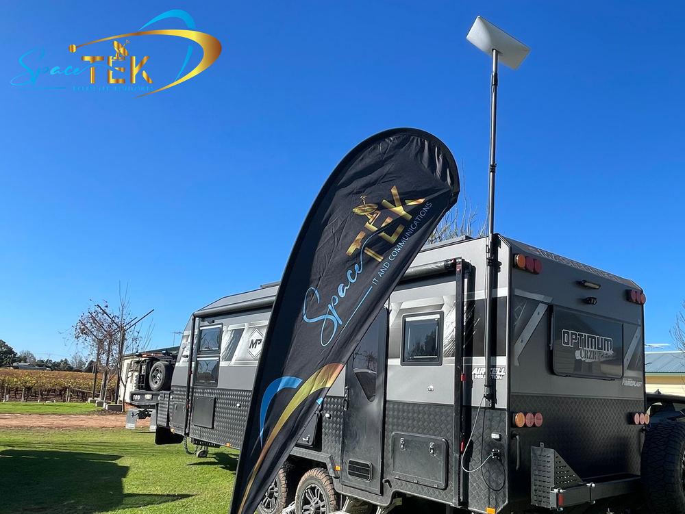 Carbon Fibre Telescopic RV Mount for Starlink Gen 2 - SpaceTek