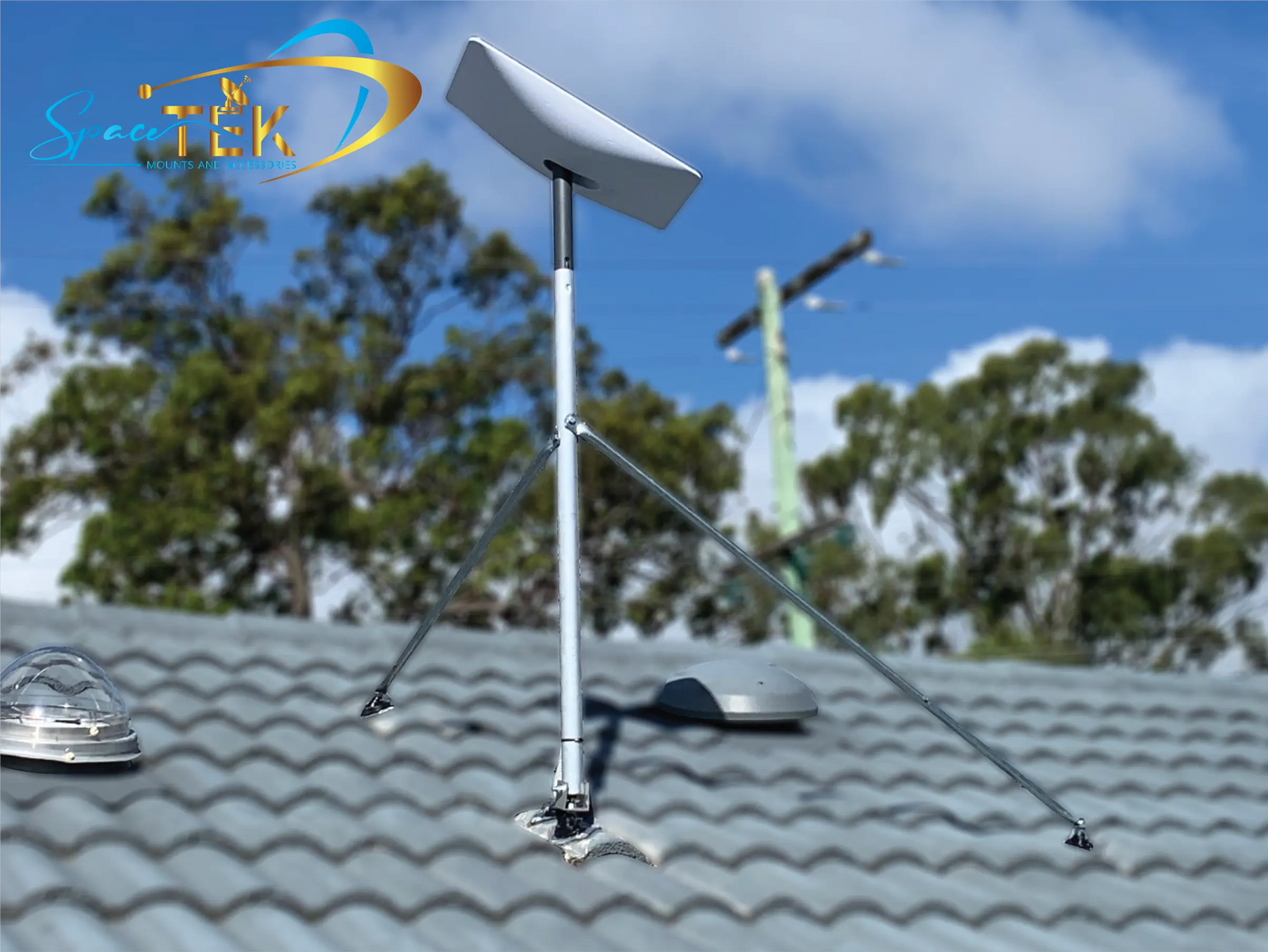 Tile Roof - Starlink Mount Roof Kit for Dishy - Rectangle Gen 2 - SpaceTek