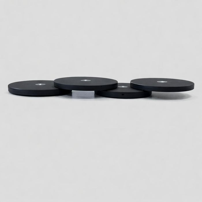 3.5-Inch Rubber Coated Rare Earth Magnets with M8 Thread - SpaceTek