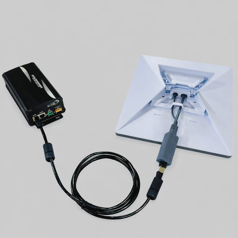 DC 2.1 Plug and RJ45 PoE Splitter & Combiner for Starlink Mini