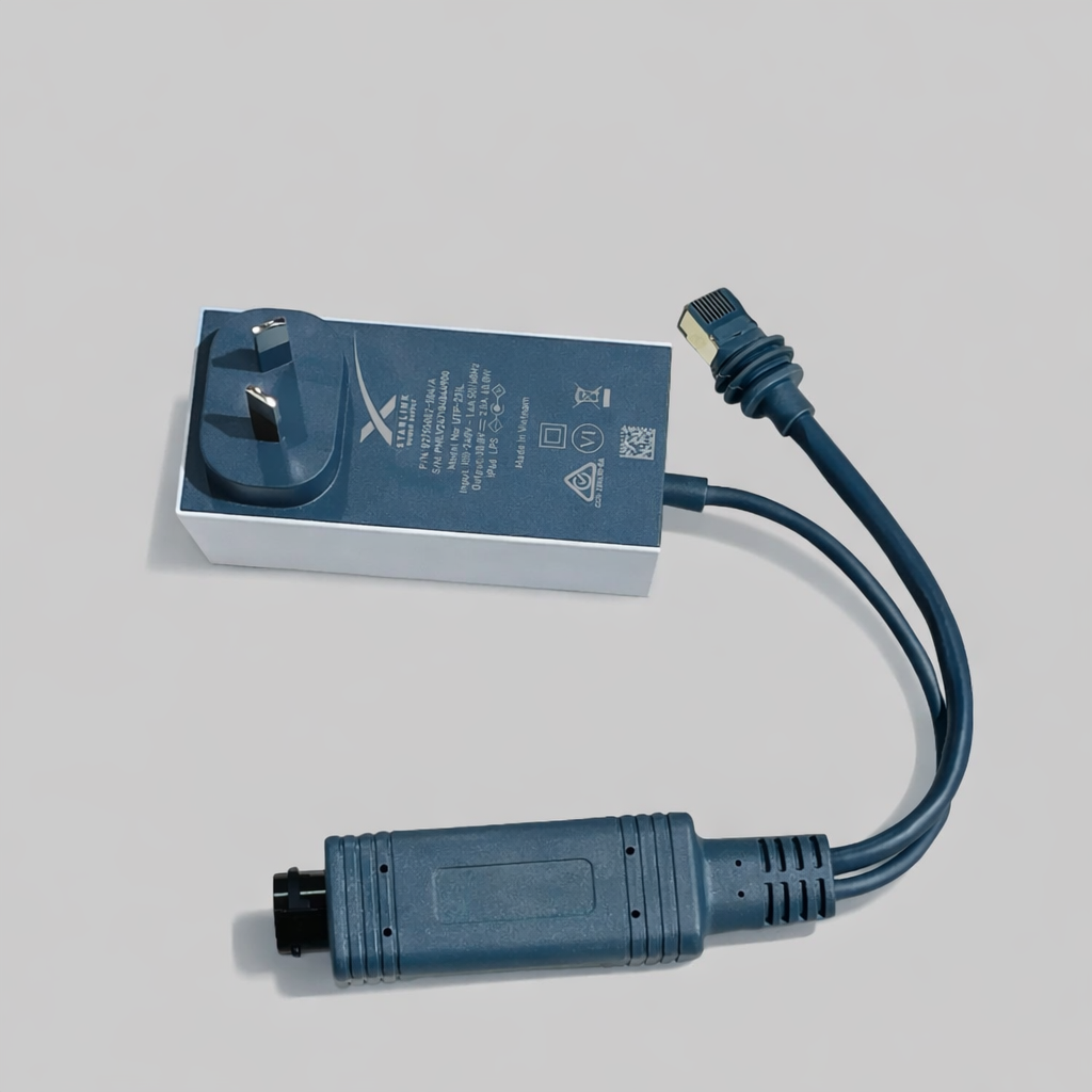 DC 2.1 Plug and RJ45 PoE Splitter & Combiner for Starlink Mini